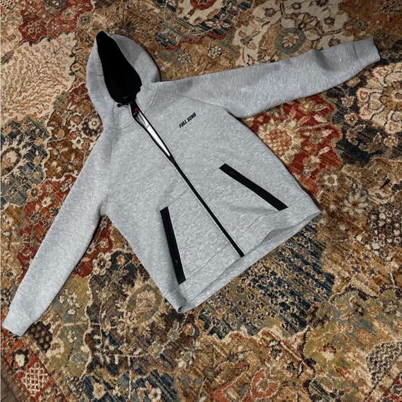 Full Send | Jackets & Coats | Full Send Gray And Black Hoodie | Poshmark